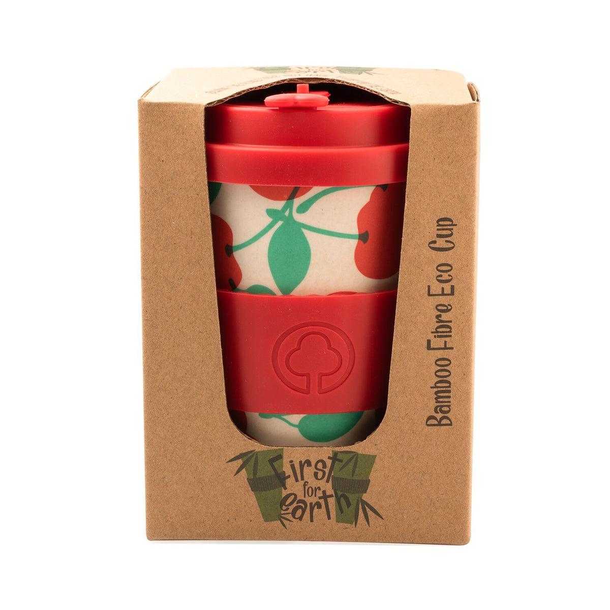 Bamboo Eco Cup 400ml Red Cherry – First for Earth